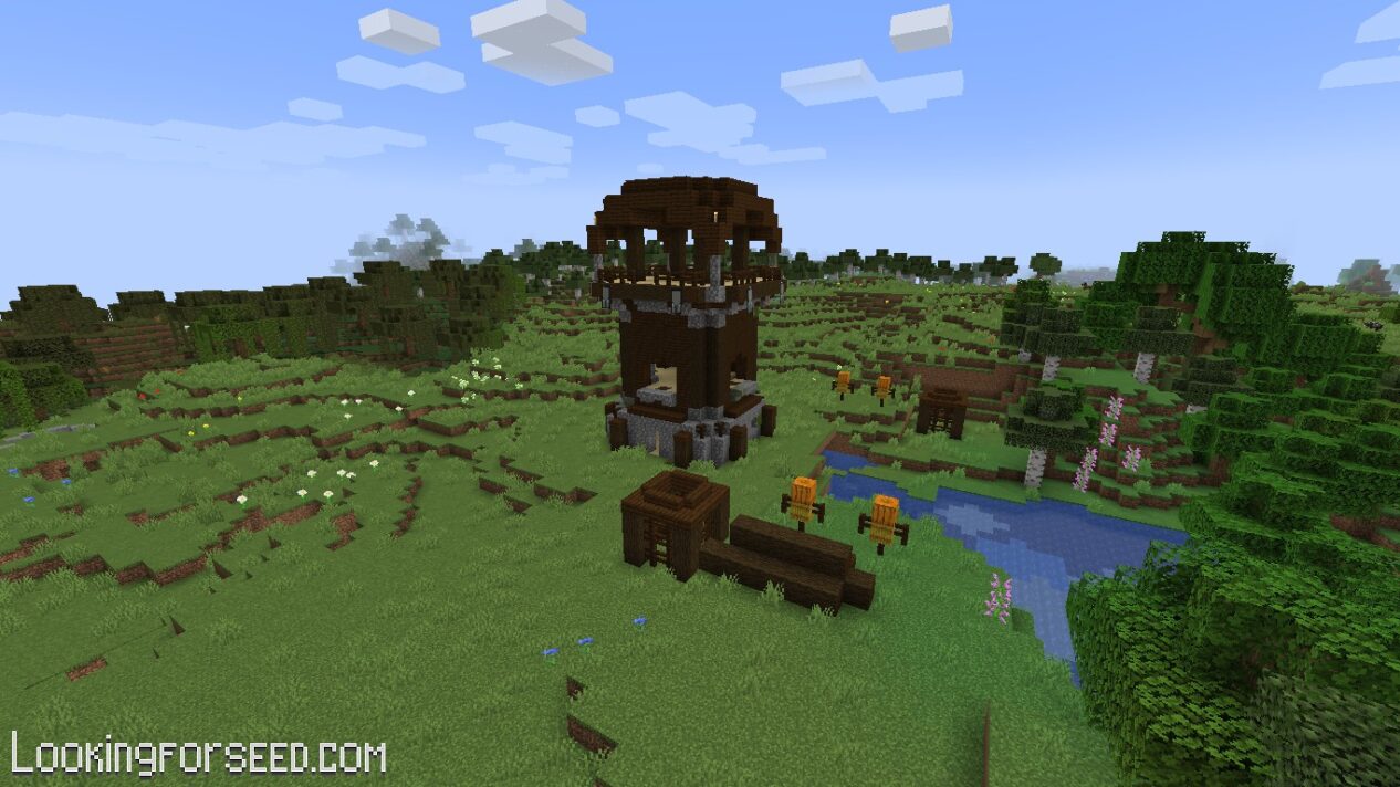 Woodland Mansion, 2 Pillager Outpost, Village, and More